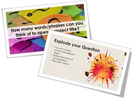 Focusing Your Idea Extended Project Qualification EPQ H OCR Teaching Resources