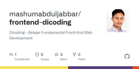 Github Mashumabduljabbarfrontend Dicoding Dicoding Belajar Fundamental Front End Web