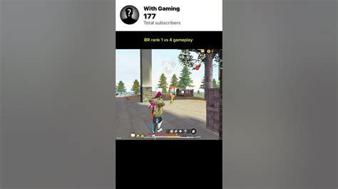 Br Rank 1 Vs 4 Gameplay Free Fire Shorts Shorts