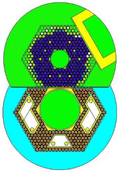Mcnp Model Of The Acrr And Frec Ii Cores Download Scientific Diagram