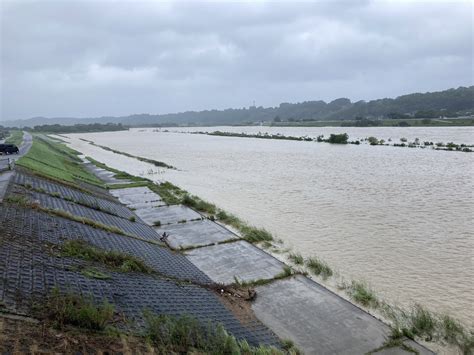 令和5年台風6号による河川の増水状況 有限会社 北部開発