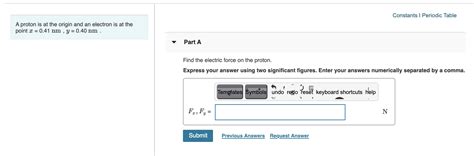 Solved Constants Periodic Table A Proton Is At The Origin