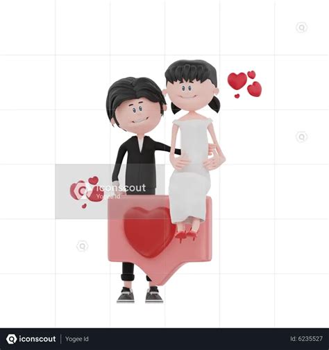 Happy Newly Wedded Couple 3d Illustration Download In Png Obj Or Blend