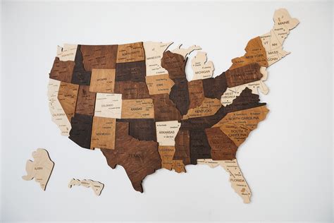 Wooden Map USA Wood Map USA Push Pin US Map 3D Usa Map Wooden Wall Map