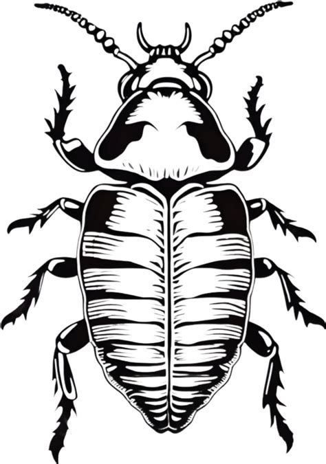 A Close Up Drawing Of An Isopod In A Minimalist Style Ai Generated
