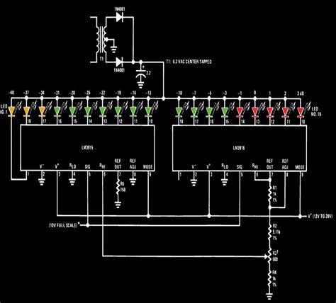 Led Vu Meter Circuit Diagram With Pcb Layout