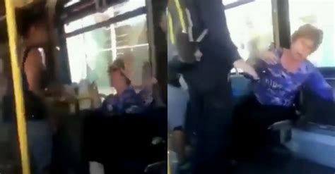 Oma Krijgt De Volle Laag Als Zij Spuugt Over Een Jongere Vrouw