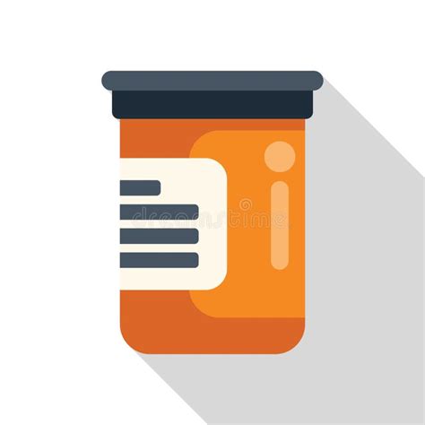 Orange Plastic Medical Container With Blank Label Stock Illustration Illustration Of Drug