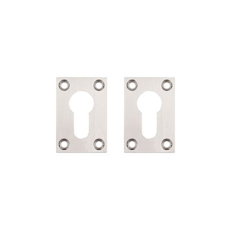 Slim Escutcheon Pair Satin Nickel Finish Deanta