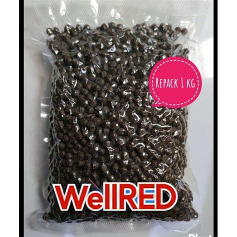 Jual Pakan Pelet Koi WellGRO Color WellRED Repack Original 1kg Shopee