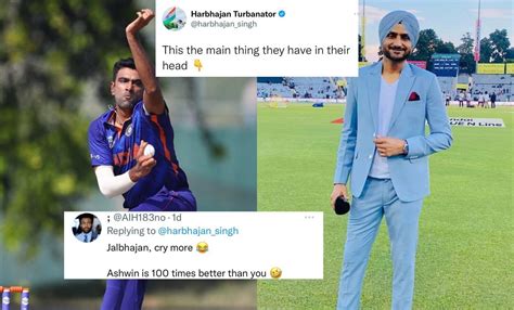 Fans Slam Harbhajan Singh For His Indirect Dig At Ravichandran Ashwin Twitter Says He Is 100