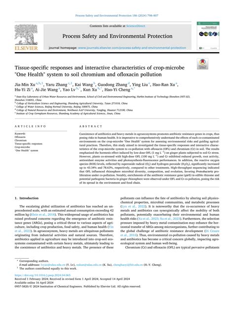 Pdf Tissue Specific Responses And Interactive Characteristics Of Crop