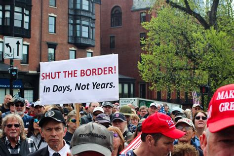 Hundreds Gather For Anti Illegal Immigration Rally In Boston The