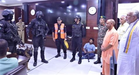 सीएम योगी ने किया गांडीव 5 कार्यक्रम का अवलोकन देखा यूपी पुलिस और Nsg
