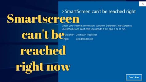 Microsoft Defender Smartscreen Prevented An Unrecognised App From