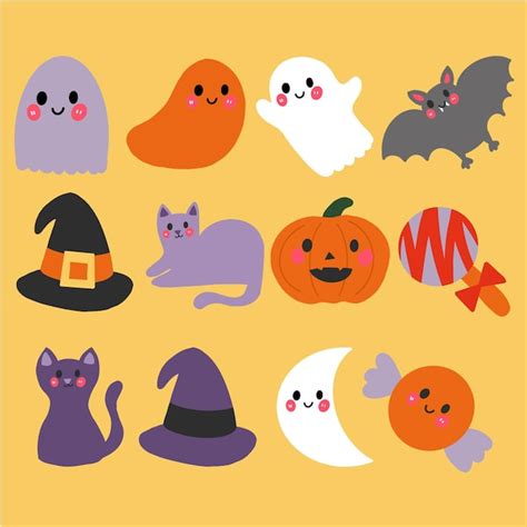Premium Vector Handdrawn Halloween Illustration Set
