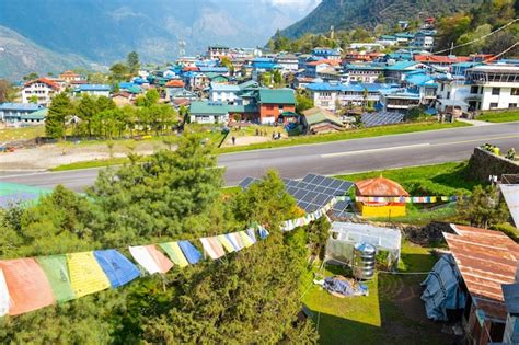 Premium Photo View Of Lukla Village And Lukla Airport Khumbu Valley