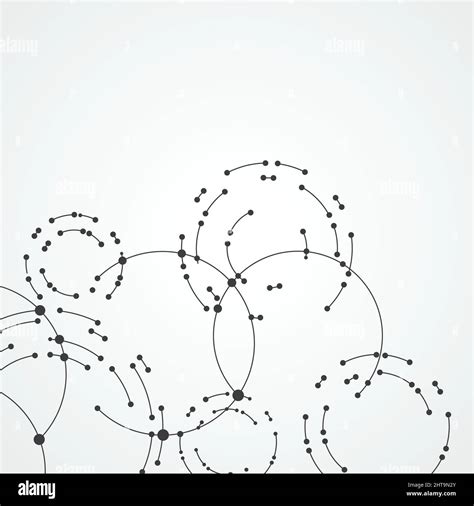 Vector Points Connecting Circles Background Geometric Abstraction Design With Lines And Points