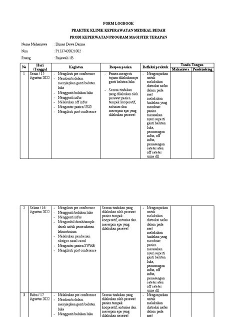 Form Logbook Minggu 5 Pdf