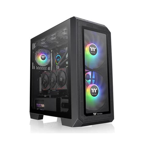 THERMALTAKE VİEW 300MX TG 2x200mm 1x120 ARGB FANLI MESH TG SİYAH OYUNCU