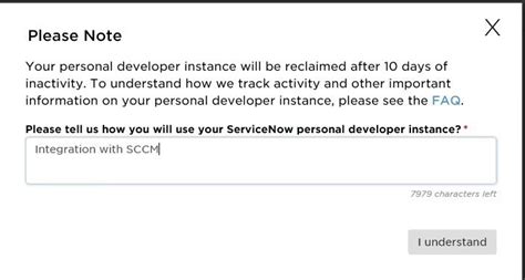How To Request A Servicenow Developer Instance To Integrate With Sccm