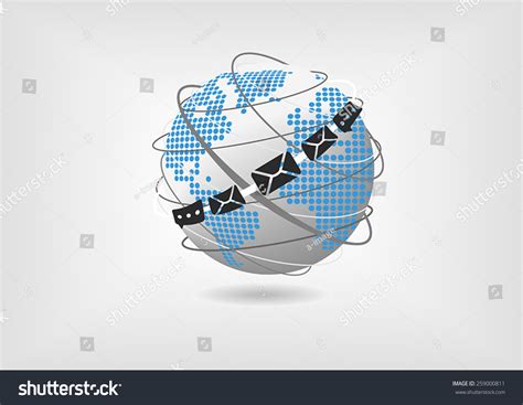 Vector Illustration Globe Dotted World Map Vector De Stock Libre De