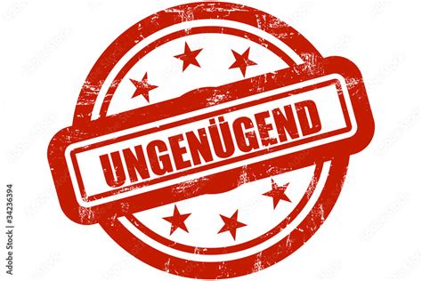 Sternen Stempel Rot UngenÜgend Stock Illustration Adobe Stock