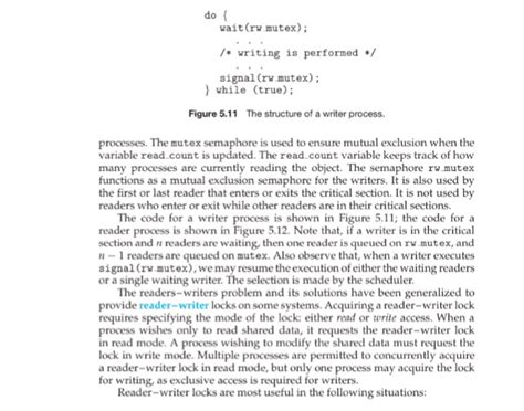 Solved Answer The Reader Writer Problem Using Semaphores