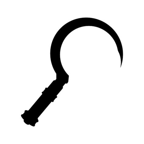 Sikkel Silhouet Zakhaak Tuingereedschap Illustratie Premium Vector