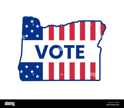 2022 Midterm Elections Vote Sticker Oregon State Map With Vote Word Us State Map Oregon