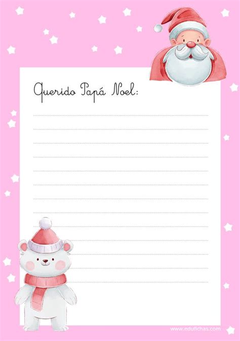 Imprimir Cartas Para Papá Noel Cartas Para Colorear Gratis Pdf