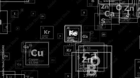 Seamless Loop Animation Black Background Of The Chemical Elements Of The Periodic Table Atomic Seamless Loop Animation Black Background Of The Chemical Elements Of The Periodic Table Atomic
