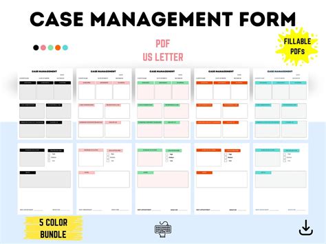 Fillable Case Management Form Bundle Progress Notes Digital Client Documentation Editable