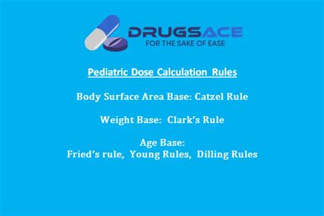 Pediatric Dosage Calculation Rules Drugsace