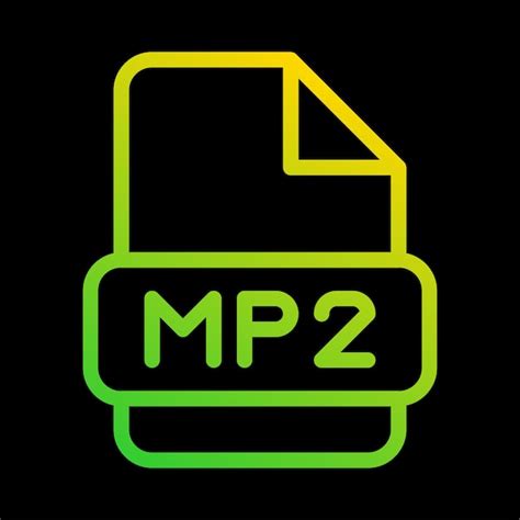 Premium Vector Mp2 File Type Icon Document Format Extension Symbol Icons With An Outline