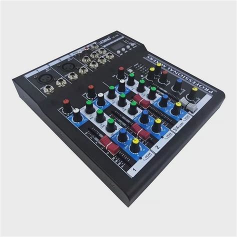 Mesa De Som 4 Canais Bluetooth Mixer Player Usb Digital Le 708 No Shoptime