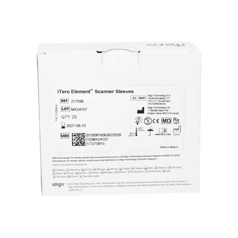 ITero Element Disposable Scanner Sleeves Box Of
