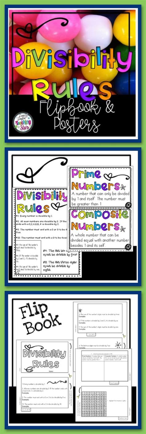 Divisibility Rules Flip Book Divisibility Rules Flip Book Math Journals