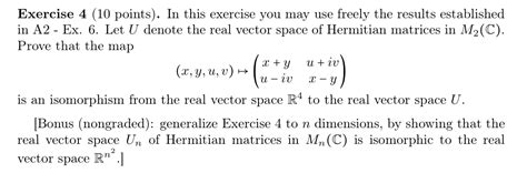 Solved Exercise Points In This Exercise You May Use Chegg Com