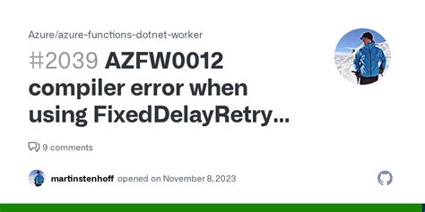 Azfw0012 Compiler Error When Using Fixeddelayretry With A Timertrigger