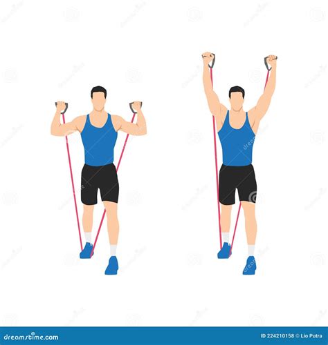 Man Doing Resistance Band Plantar Flexion Or Ankle Pumps Stock