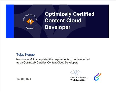 tejas kenge on linkedin developer optimizely certification