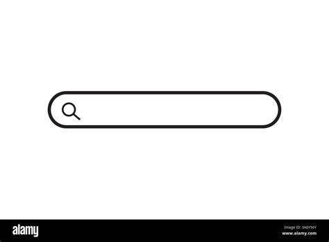 Search Bar Magnifying Glass Web Navigation Minimal Vector Icon Stock Vector Image And Art Alamy