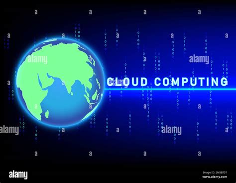 Abstract Background World Global With Text Cloud Computing Concept Hitech Technology Data