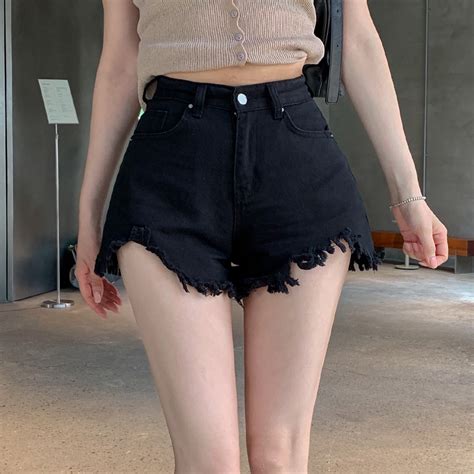 워너비뮤즈 무배🚀 5만장⭐골반생성🖤made 컬러추가 왕골반 밑단 수술 하이웨스트 숏팬츠 데미지 반바지 화이트 연청 중청 블랙 여름 장마룩 워터밤 데일리룩 페스티벌룩 S M L