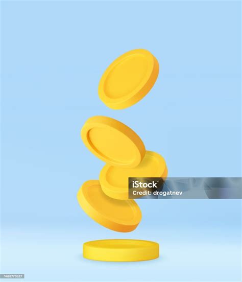 3d Stack Of Gold Coins Icon Stock Illustration Download Image Now