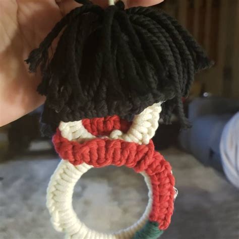 Christmas Macrame Snowman Pdf Tutorial Diy Pattern For Winter Ornament