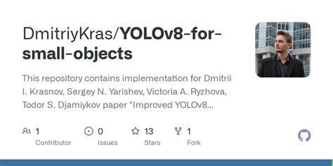 GitHub DmitriyKras YOLOv8 For Small Objects This Repository Contains