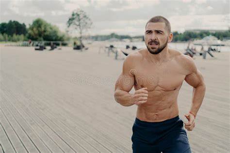 Man Outdoor Shirtless Athletic Naked Male Guy Stock Image Image Of