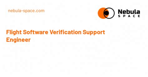 Job Opportunity Flight Software Verification Support Engineer To Find